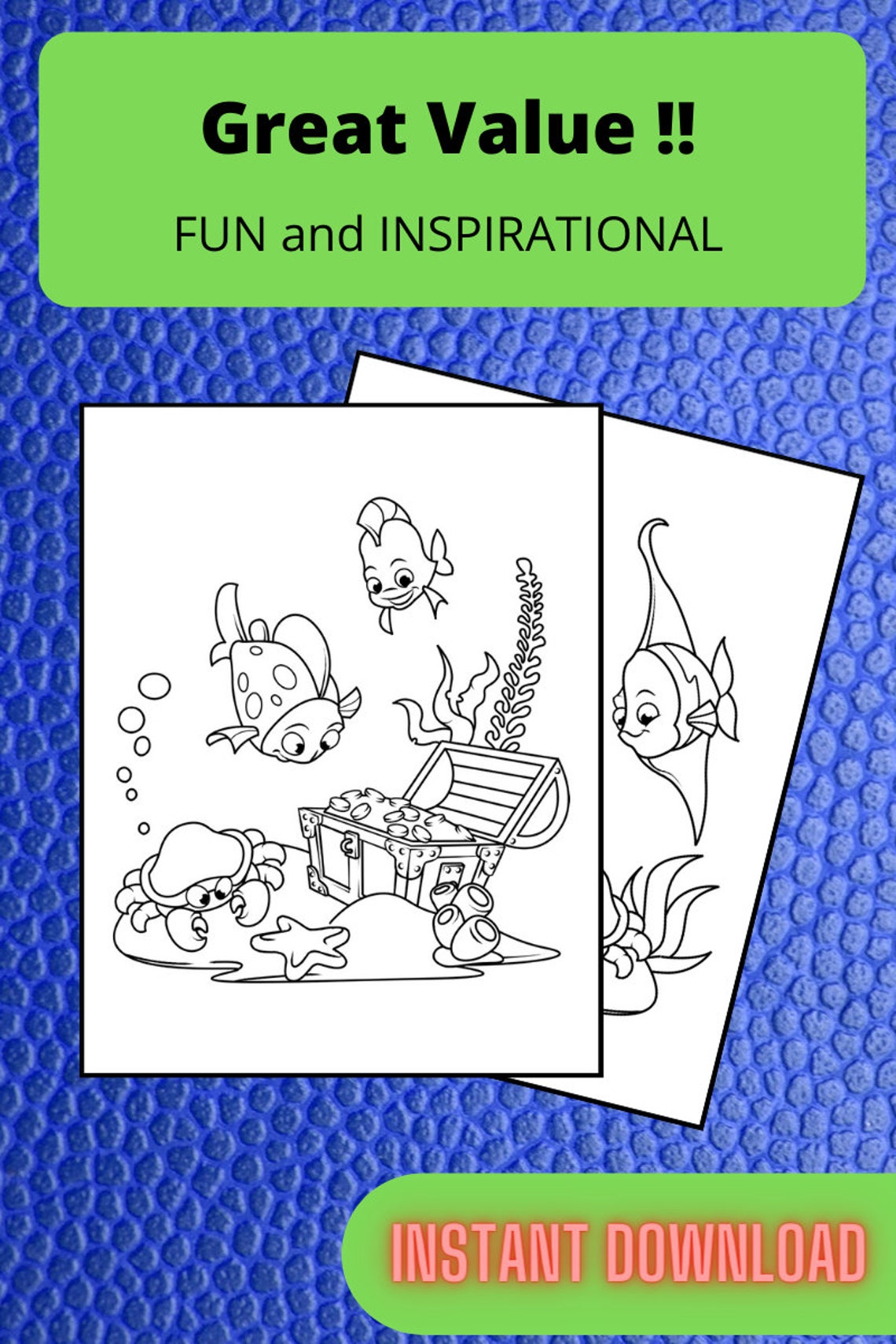 20 FUN FISH Coloring Sheets for KIDS - Printable - Etsy