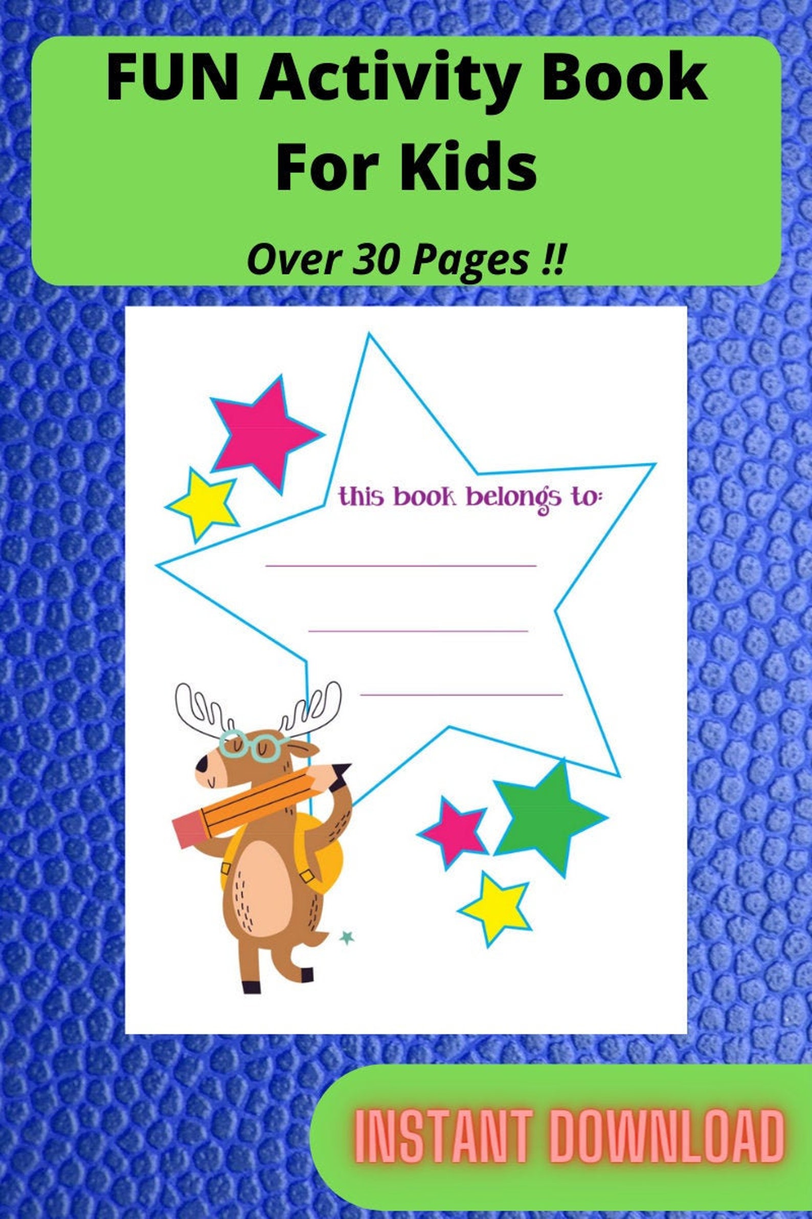 30 Page FUN Activity Book for Kids - Printable and Perfect for Keeping ...