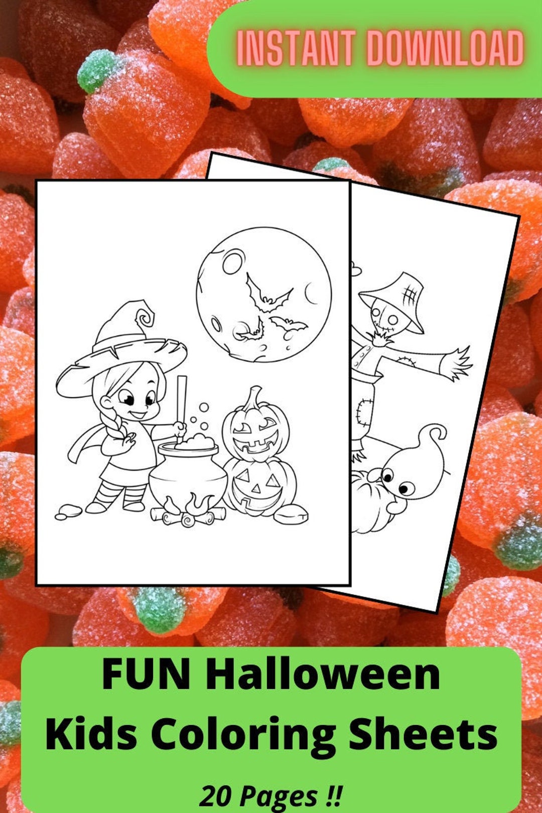 20 FUN Halloween Coloring Sheets for KIDS Printable - Etsy