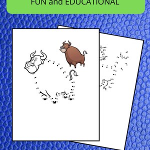 20 FUN Animal Dot-to-dot Coloring Sheets for KIDS Printable Book 2 - Etsy