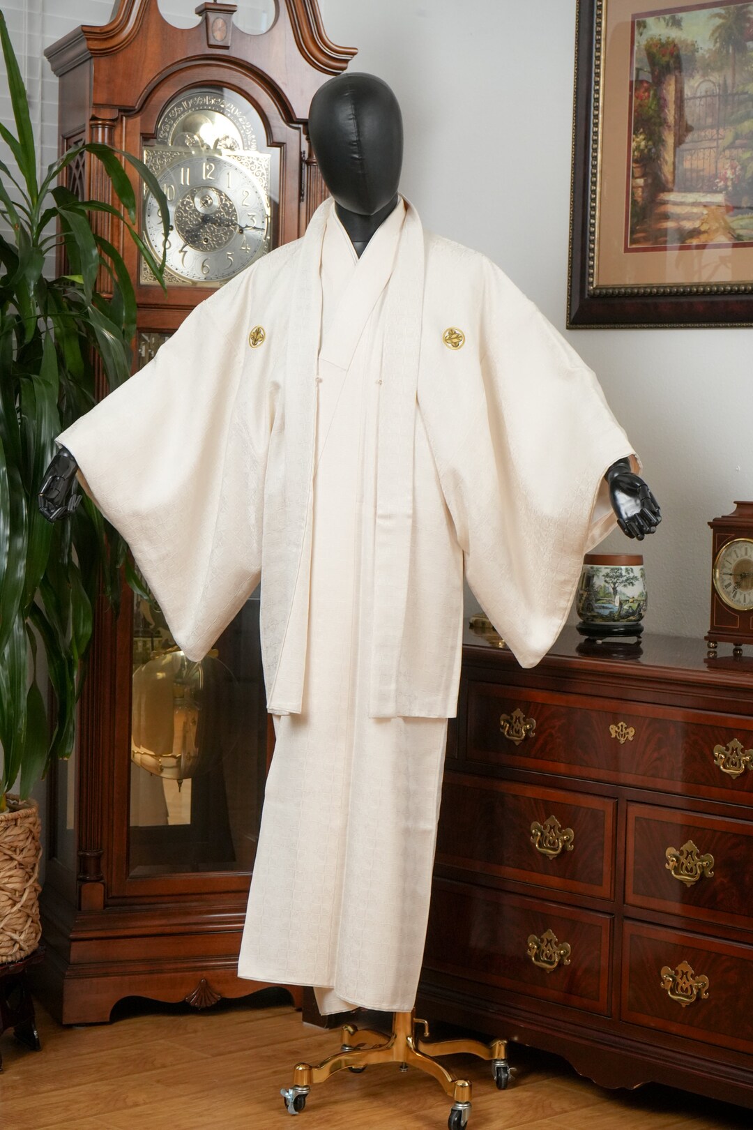 DEAR VANILLA Vintage Traditional Authentic Men's Kimono & Haori Set ...
