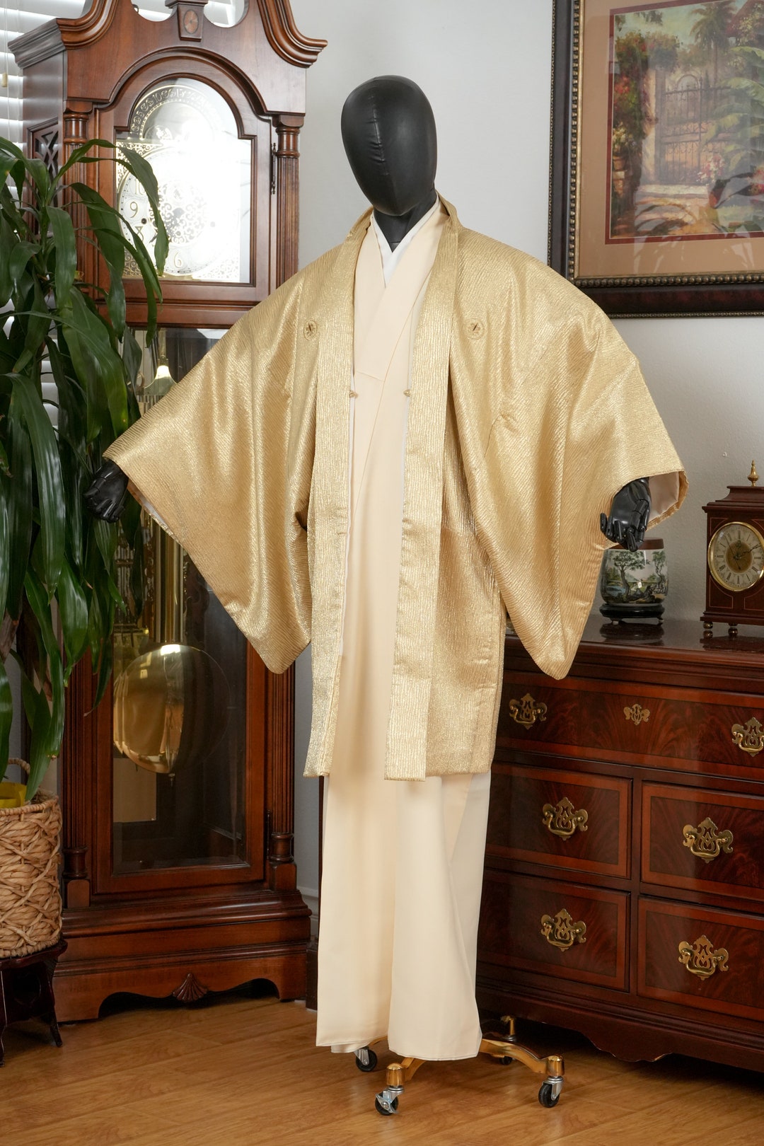 DEAR VANILLA Vintage Traditional Authentic Men's Kimono & Haori Set ...