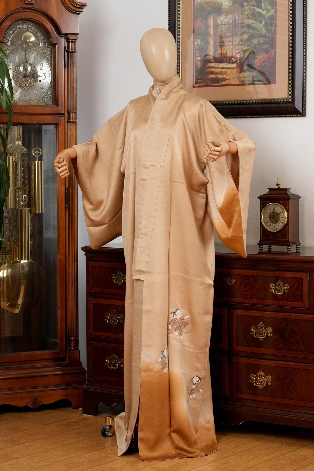 DEAR VANILLA Authentic Traditional Japanese Homongi Kimono for Women ...