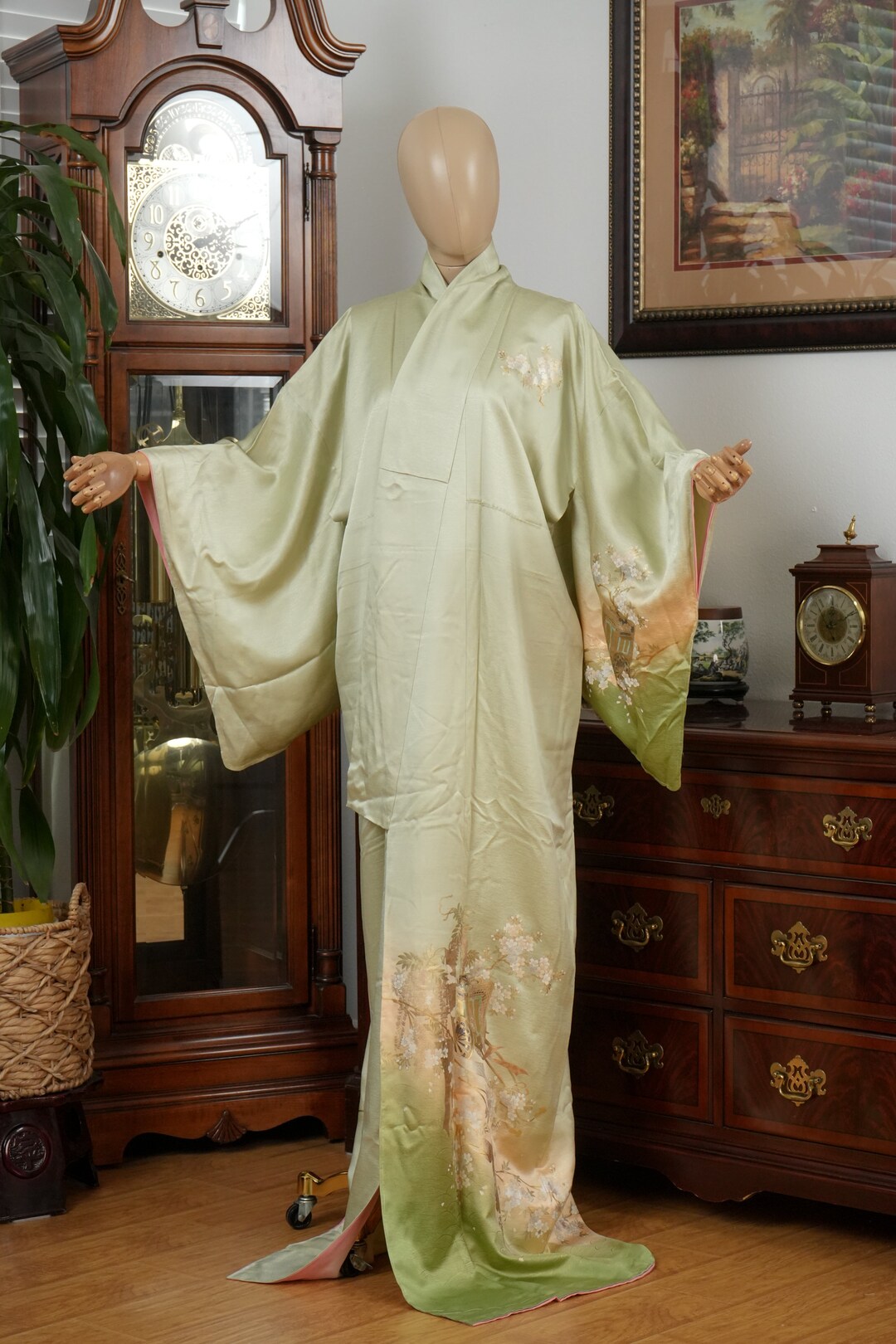 DEAR VANILLA Authentic Traditional Japanese Homongi Kimono for Women ...