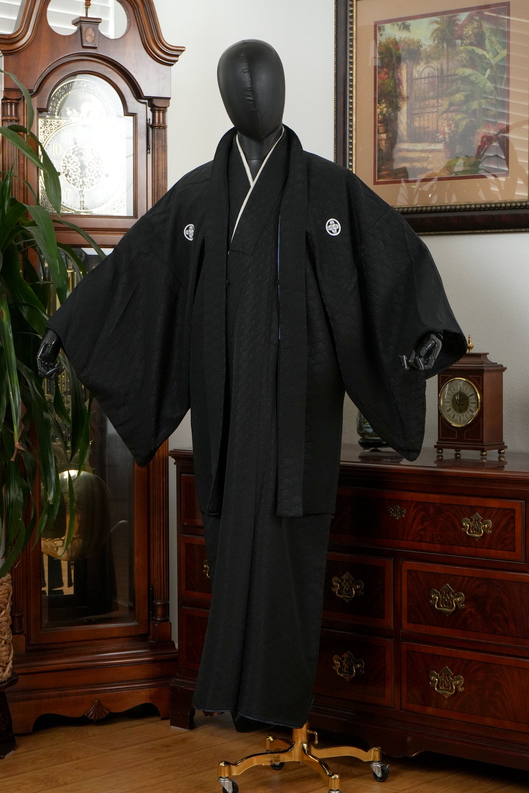 DEAR VANILLA Vintage Traditional Authentic Men's Kimono & Haori Set ...