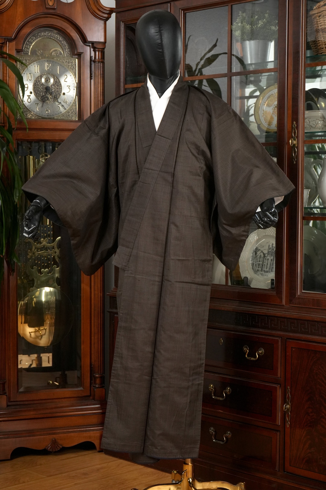 DEAR VANILLA Authentic Vintage Traditional Men's Kimono Japanese Robe ...
