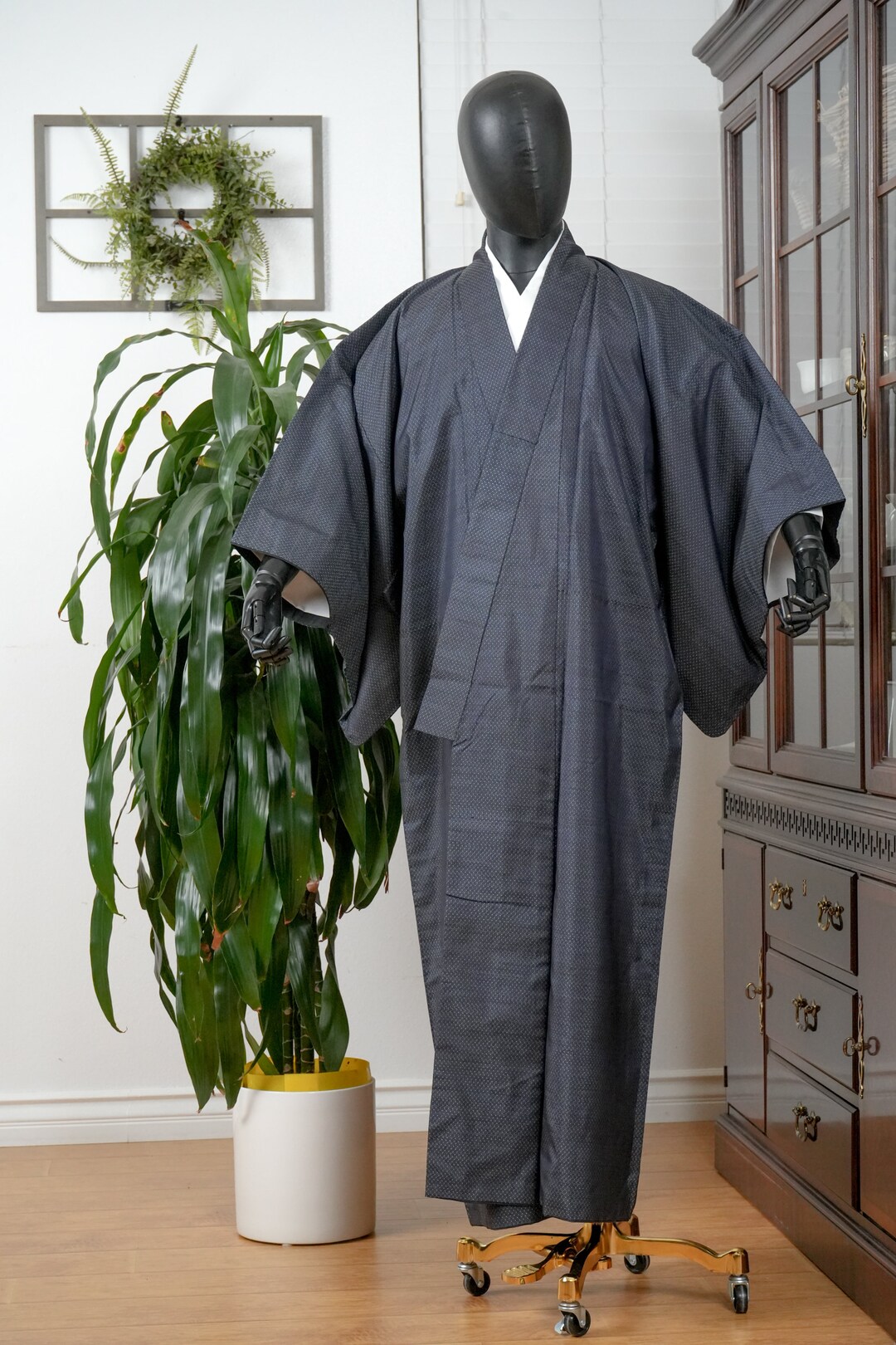 DEAR VANILLA Authentic Vintage Traditional Men's Kimono, Japanese Silk ...
