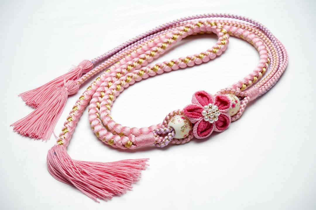 DEAR VANILLA Japanese Ornament Obijime Cord for Furisode Kimono Silk ...