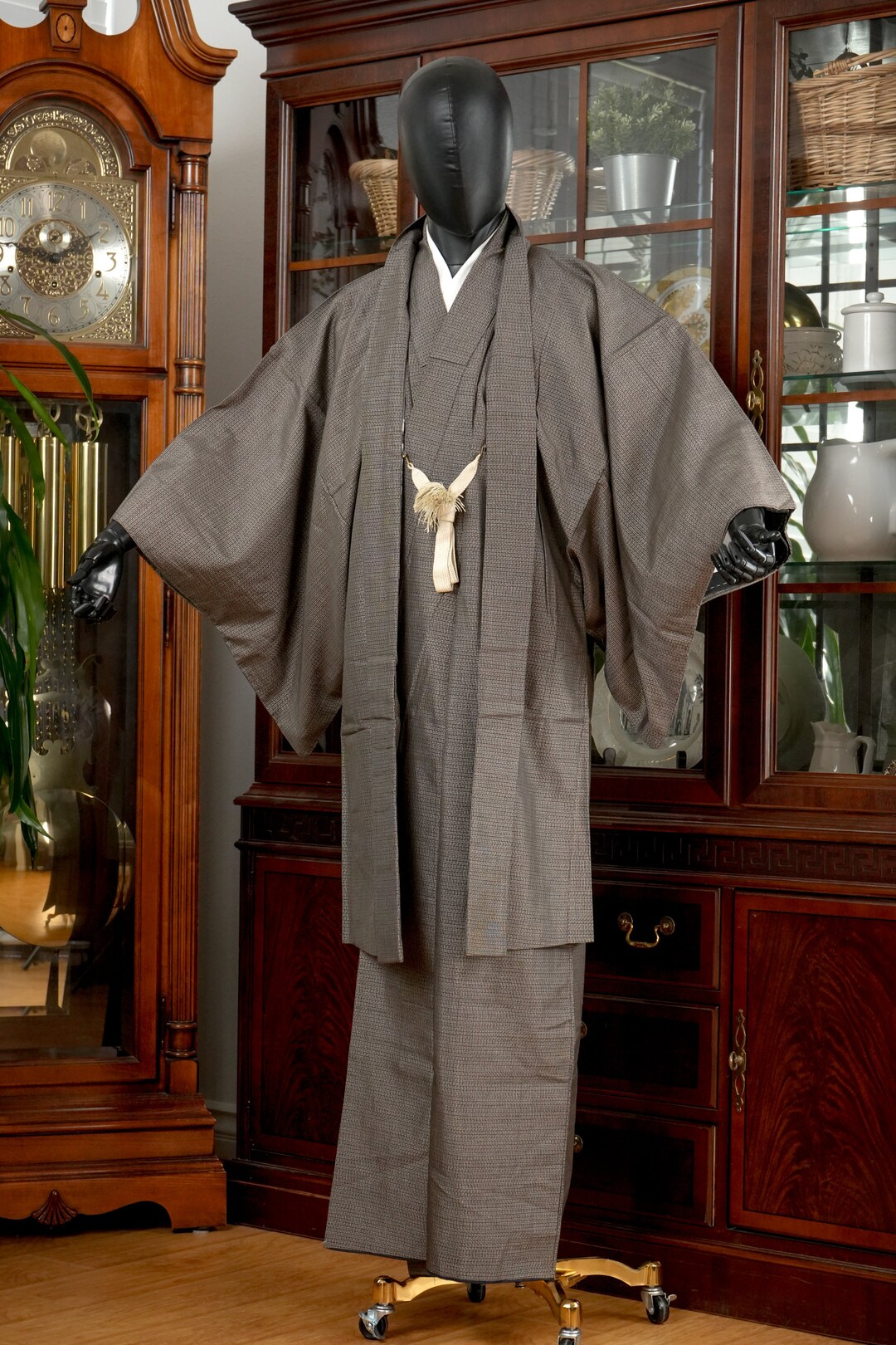 DEAR VANILLA Vintage Traditional Authentic Men's Kimono & Haori Set ...