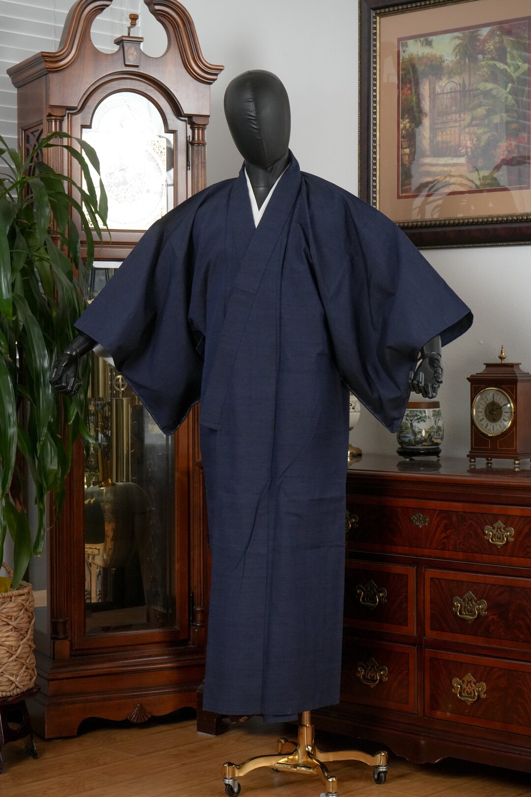 DEAR VANILLA Authentic Vintage Traditional Men's Kimono Japanese Robe ...