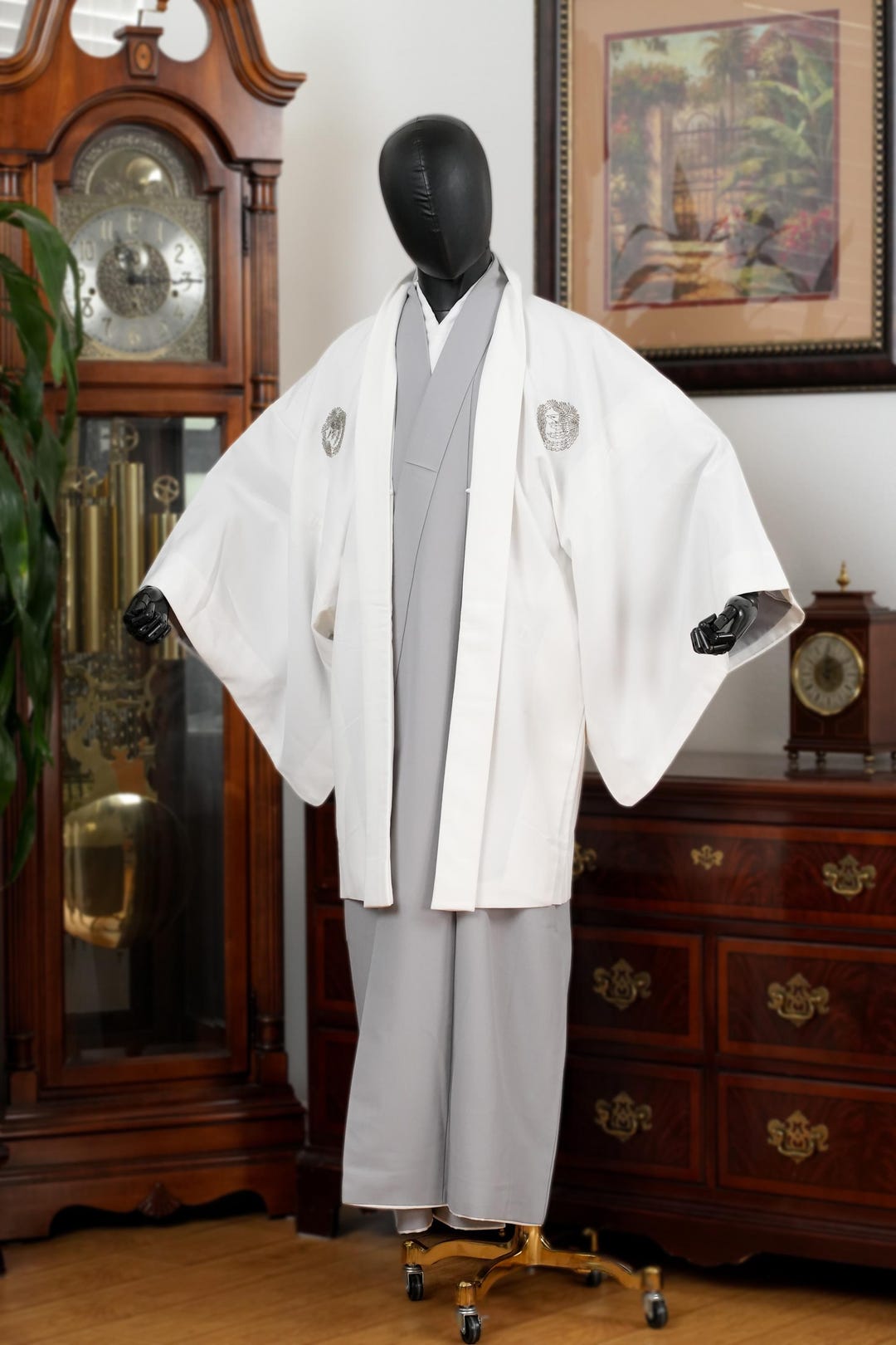 DEAR VANILLA Vintage Traditional Authentic Men's Kimono & Haori Set ...