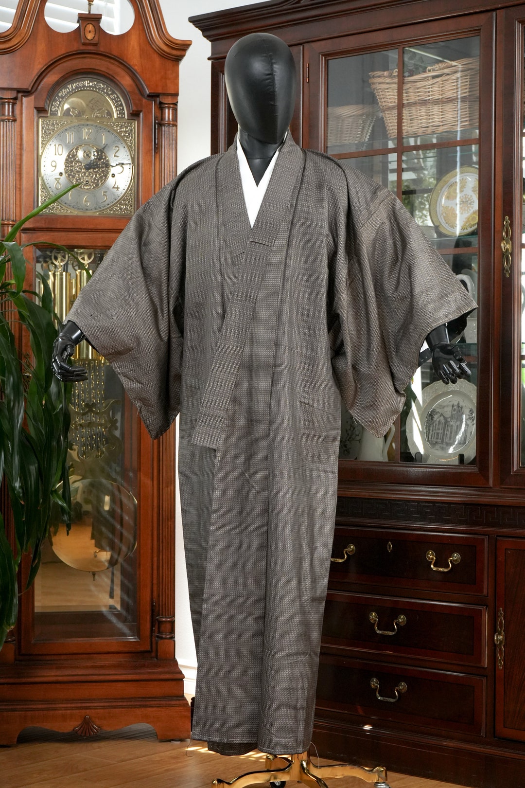 DEAR VANILLA Authentic Vintage Traditional Men's Kimono Japanese Robe ...