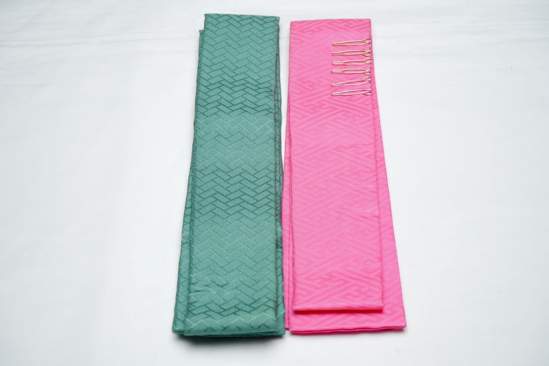 DEAR VANILLA Japanese Silk Kasane Eri Collar Layer Set Kimono Date Eri ...