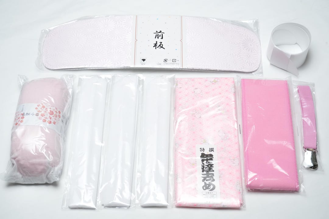 DEAR VANILLA Authentic Japanese Kimono Kitsuke Wearing Set Women's Obi ...