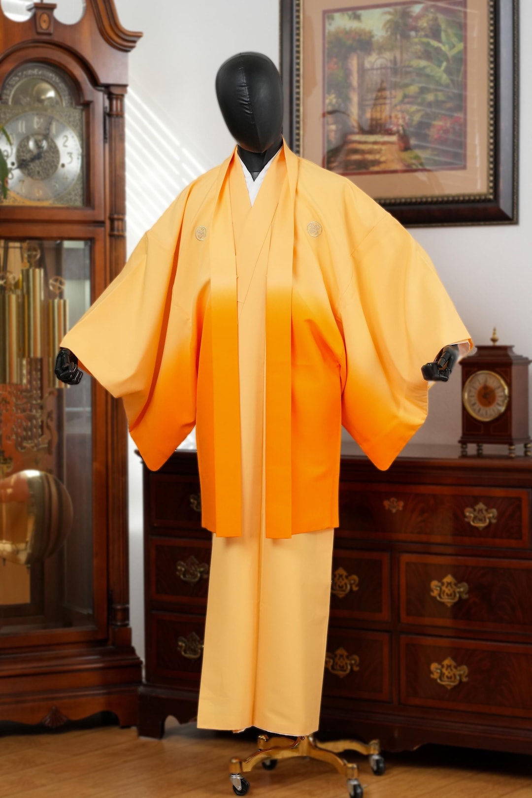 DEAR VANILLA Vintage Traditional Authentic Men's Kimono & Haori Set ...