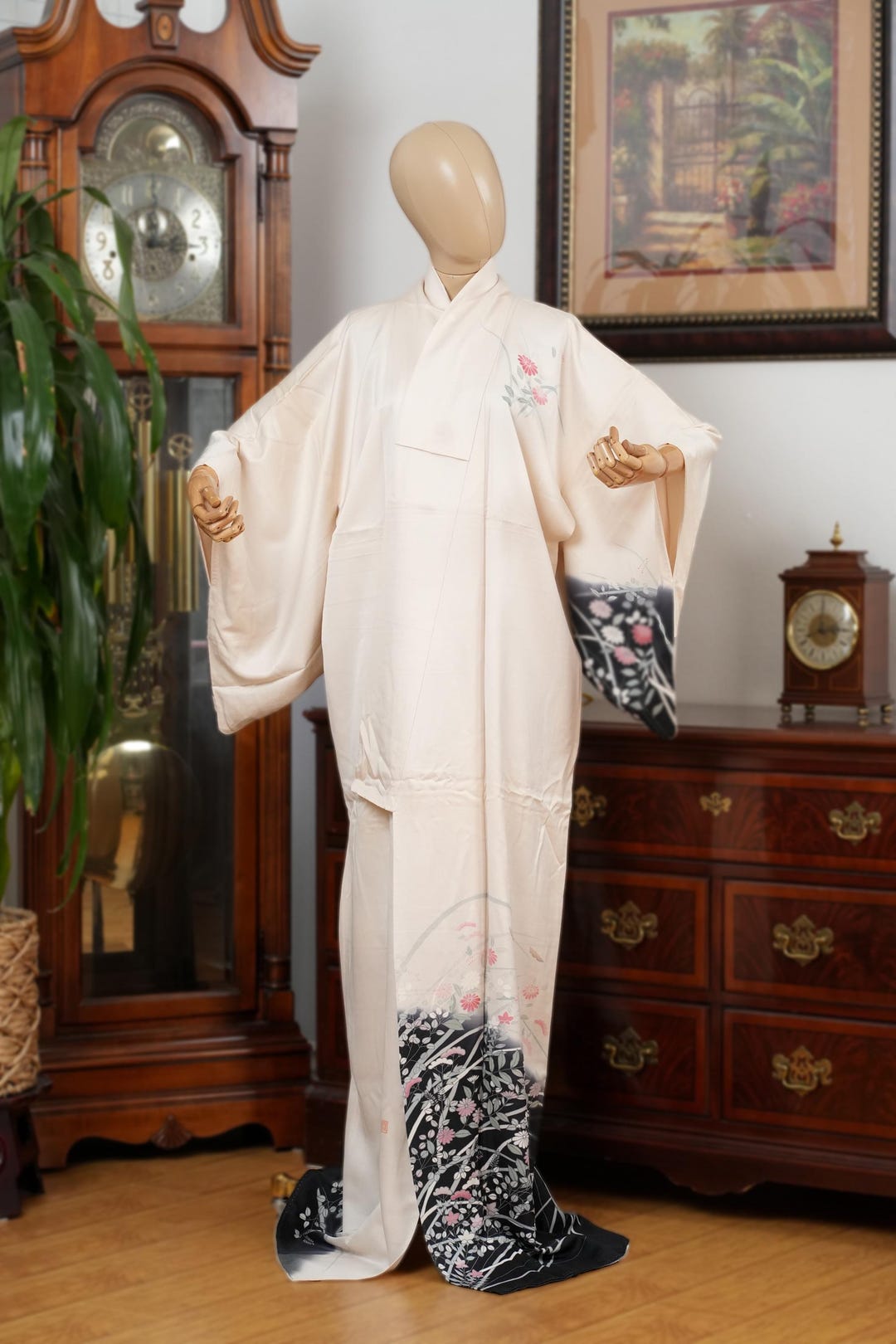 DEAR VANILLA Authentic Traditional Japanese Homongi Kimono for Women ...