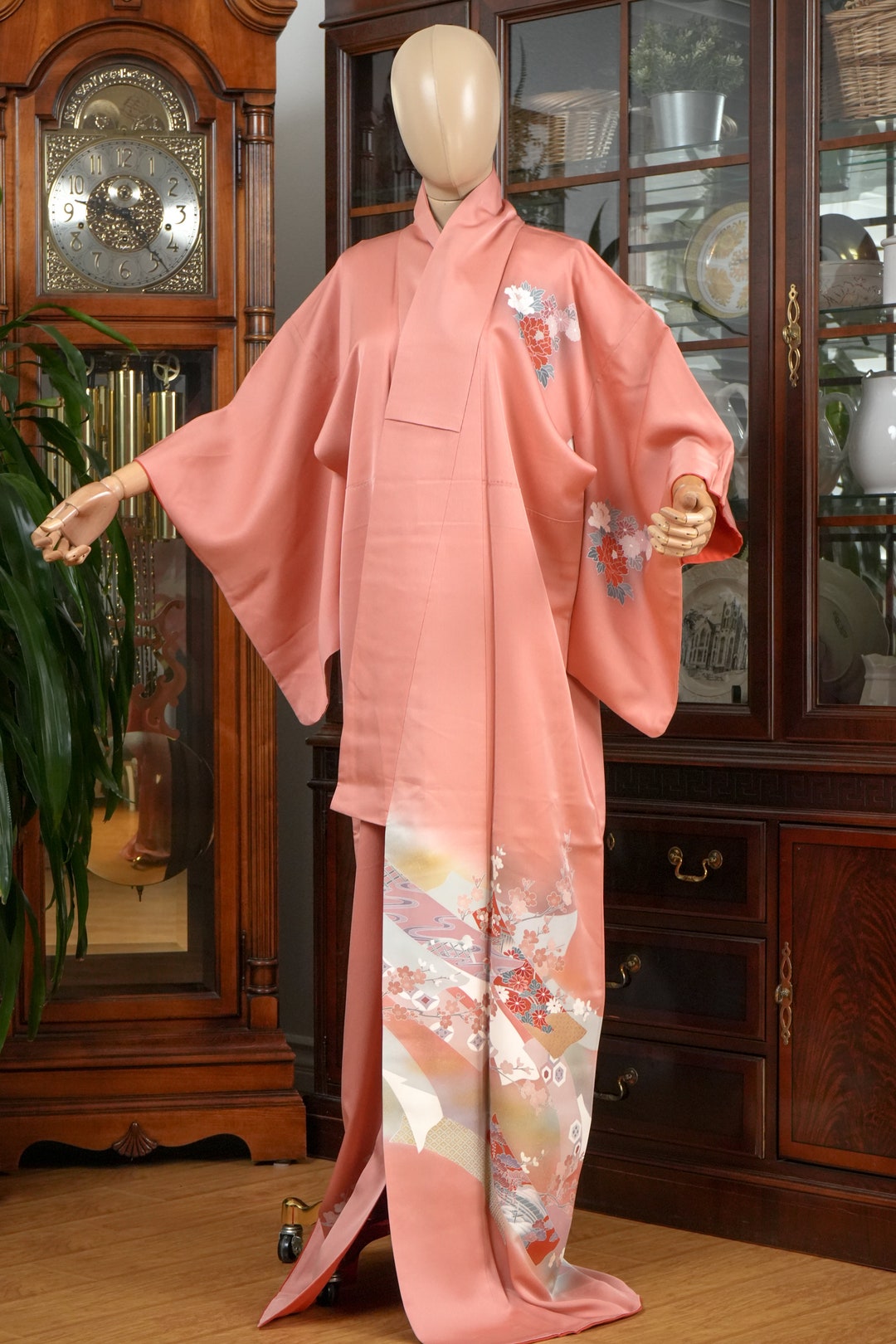 DEAR VANILLA Authentic Traditional Japanese Homongi Kimono for Women ...