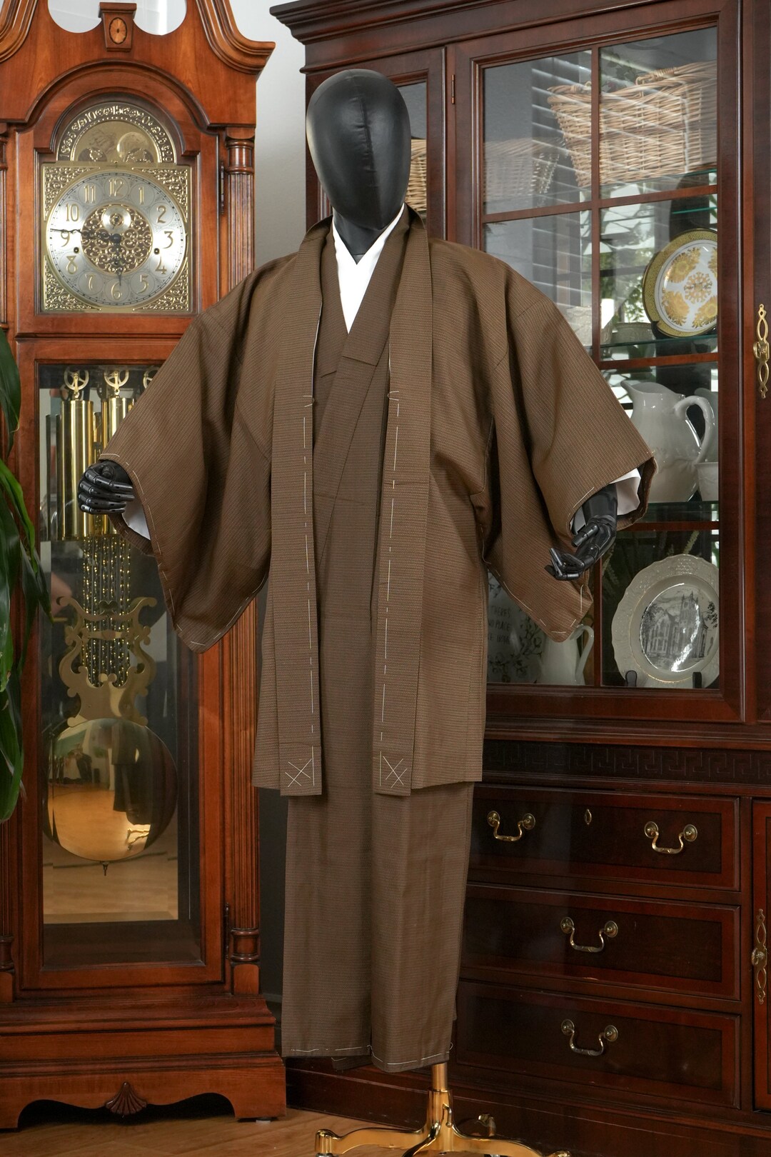 DEAR VANILLA Vintage Traditional Authentic Men's Kimono & Haori Set ...