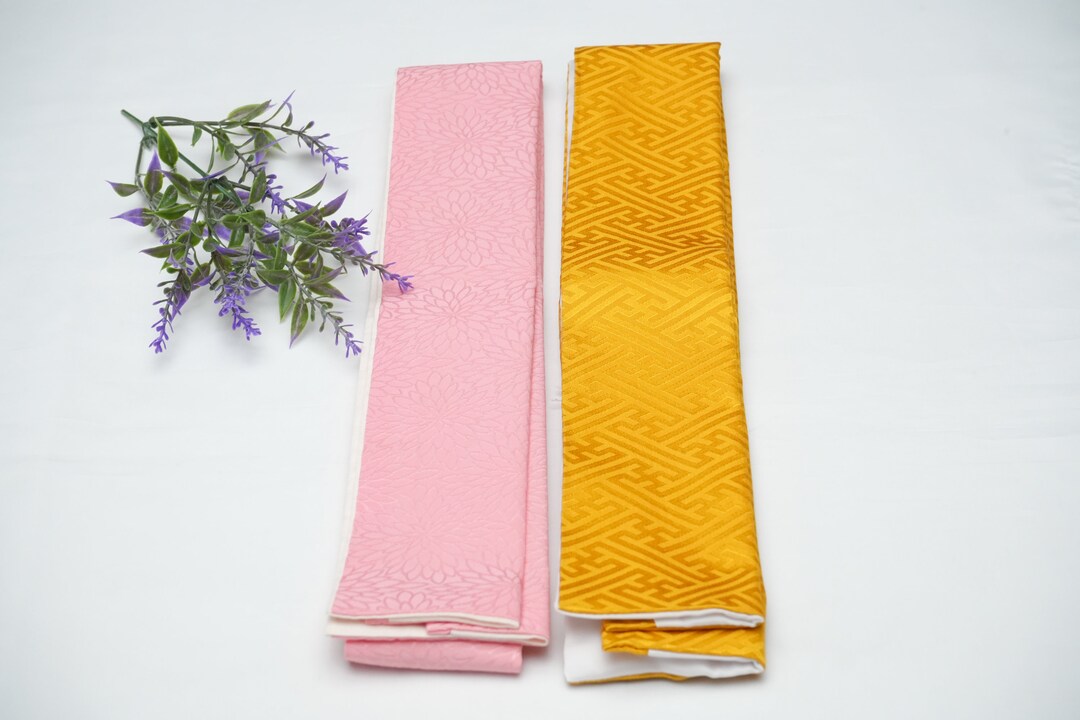DEAR VANILLA Japanese Silk Kasane Eri Collar Layer Set Kimono Date Eri ...