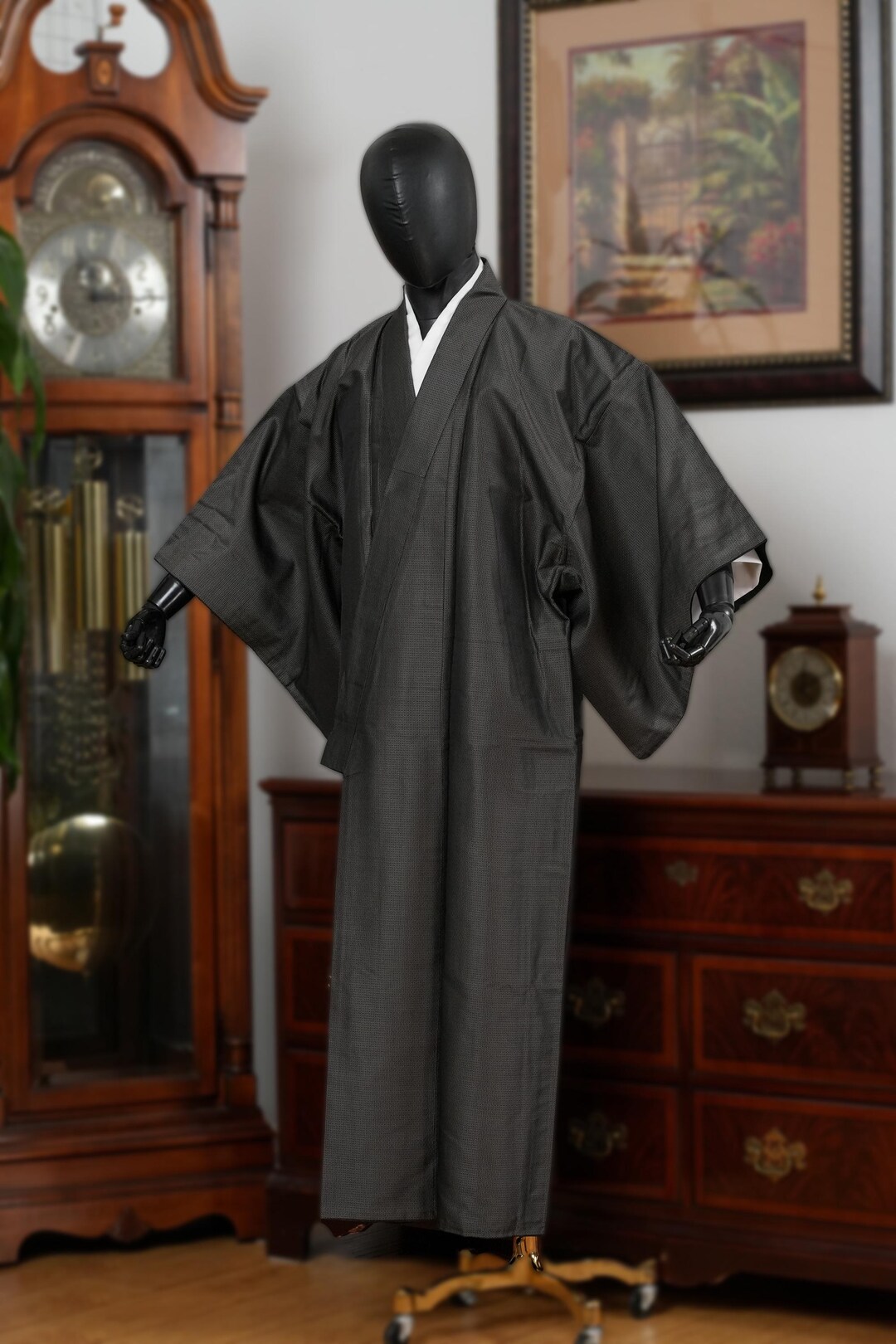 DEAR VANILLA Authentic Vintage Traditional Men's Kimono Japanese Robe ...