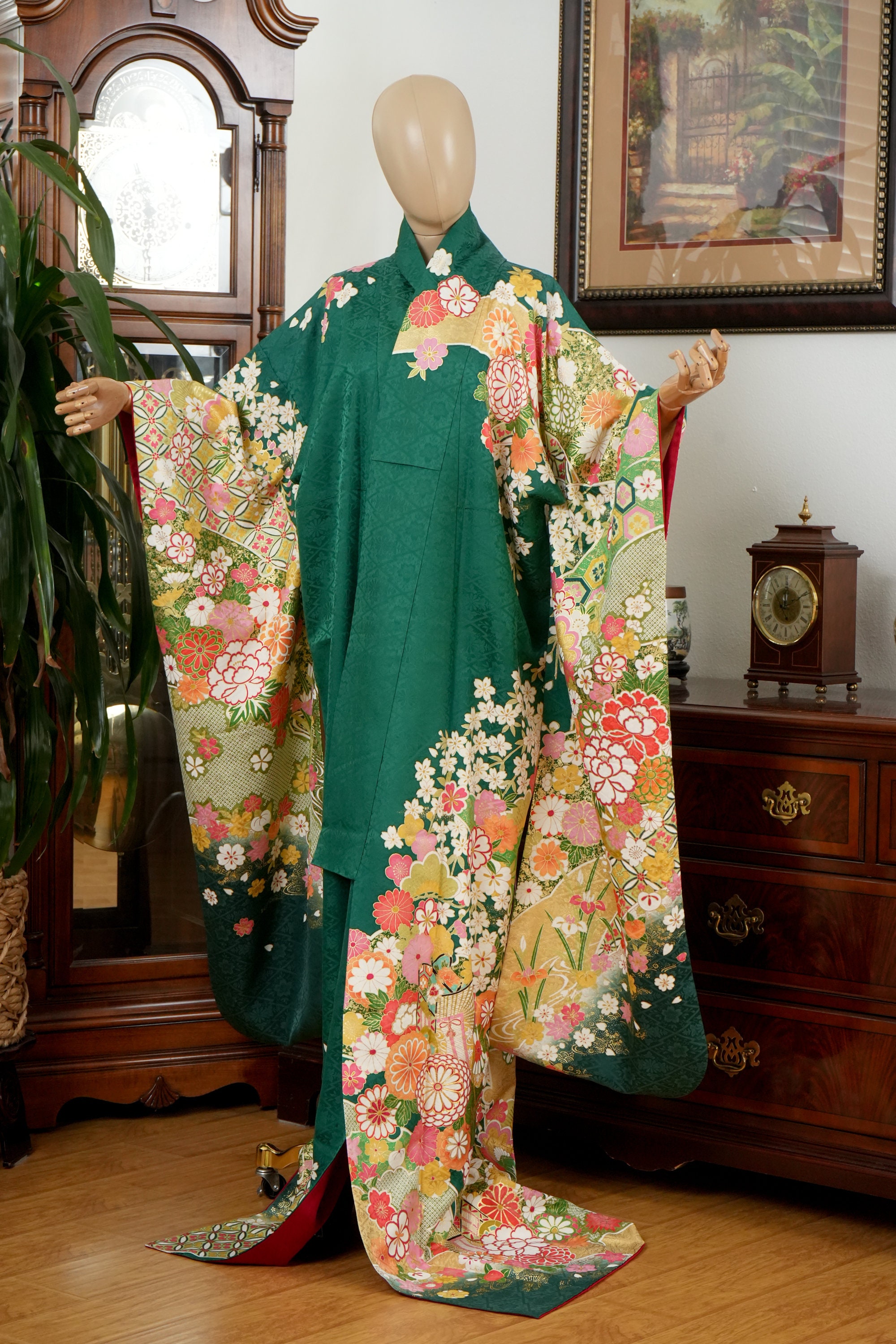 DEAR VANILLA Authentic Traditional Japanese Furisode Kimono for Women ...
