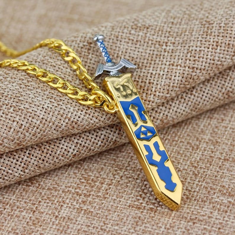 Legend of Zelda Removeable Master Sword Necklace - Charm / Pendant ...