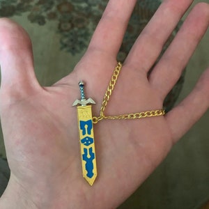 Legend of Zelda Removeable Master Sword Necklace - Charm / Pendant ...