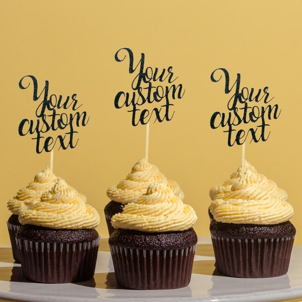 Personalized Cupcake Toppers - Etsy