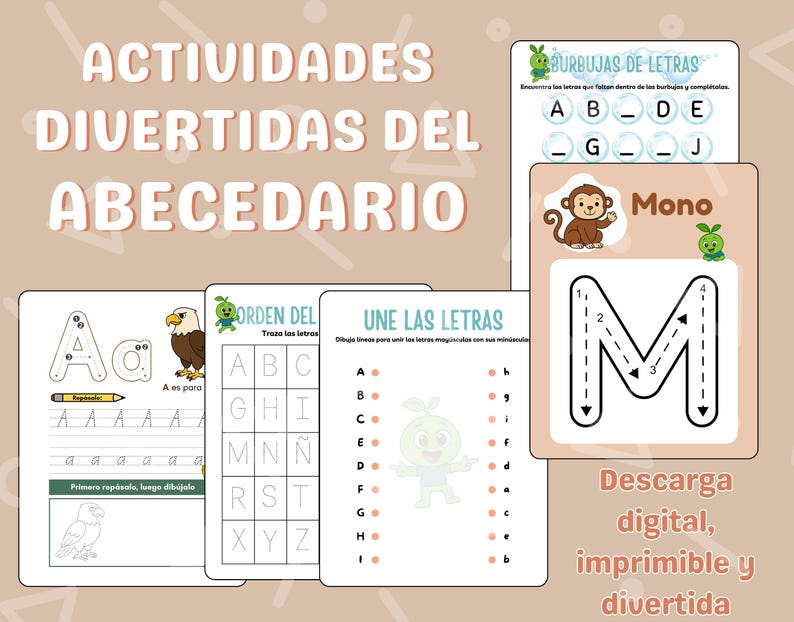 Libro para trazar y colorear las letras del abecedario / Más de 90 ...