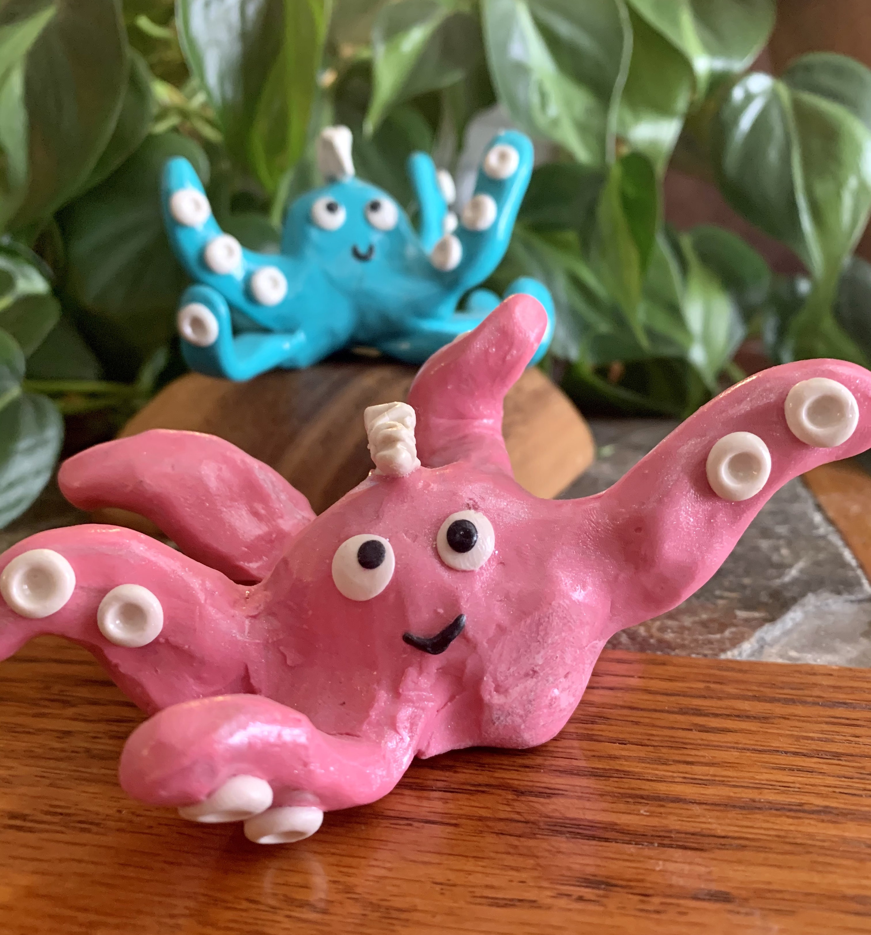 Colorful Handmade Clay Octopus Shelf Piece | Etsy