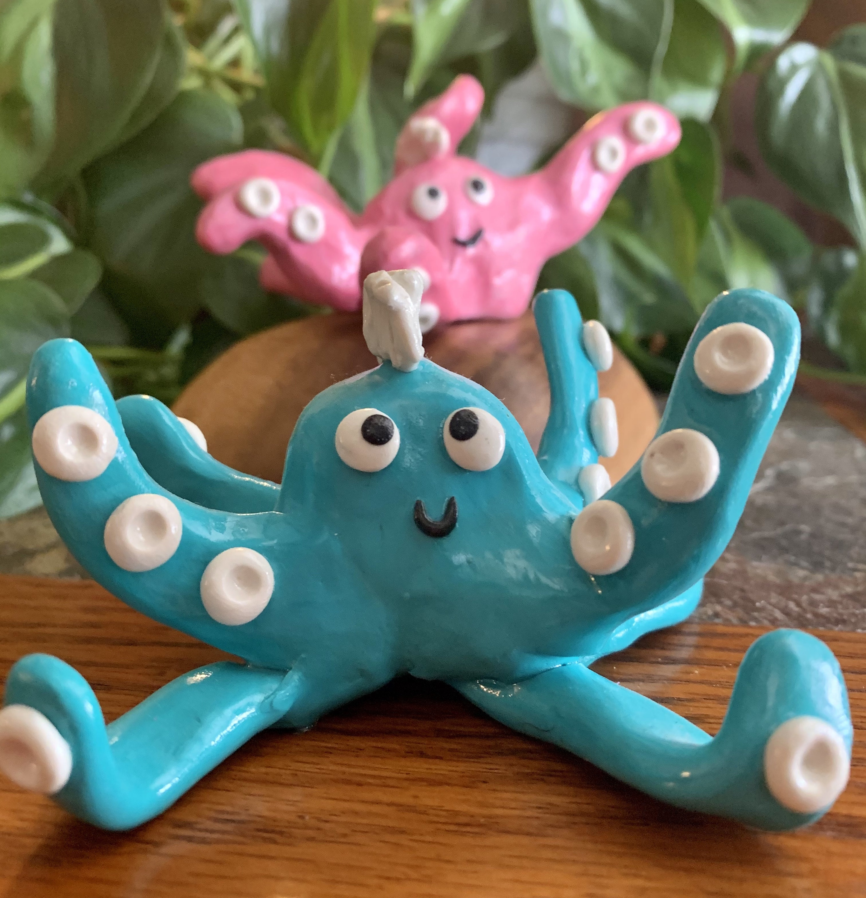 Colorful Handmade Clay Octopus Shelf Piece | Etsy