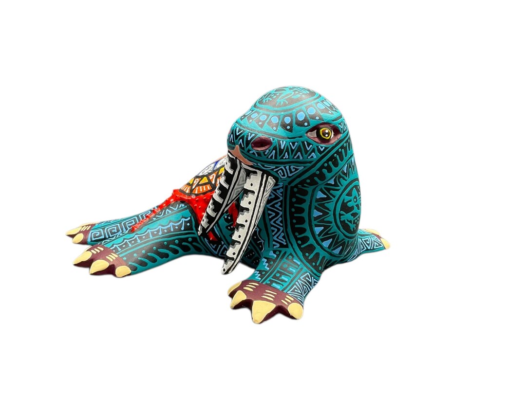 Small Handcrafted Oaxacan Alebrije Walrus – Vibrant Mexican Spirit ...