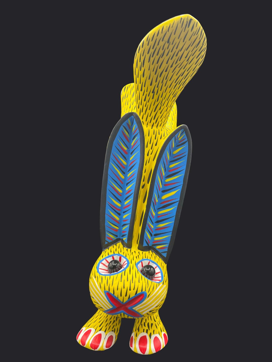 Detailed Leaping Yellow Hare Alebrije - Medium - Etsy