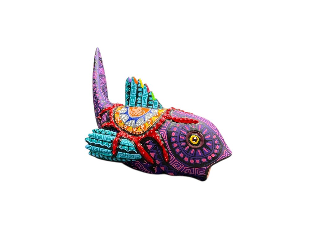 Small Authentic Oaxaca Alebrije Fish – Handmade Mexican Wood Carving ...
