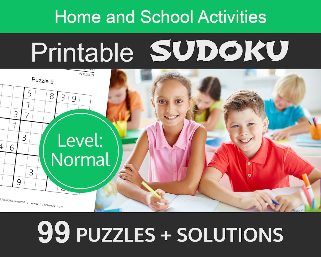 Sudoku Normal Medium Difficulty Printable Sudoku Puzzles With - Etsy