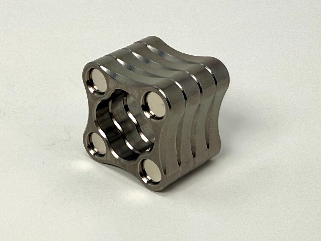 Tumbled Stainless “micro” Stackable Magnetic Haptic Slider Fidget Toy ...