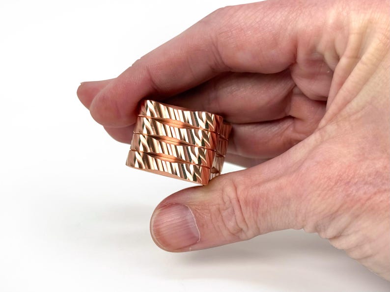 Copper “micro” Stackable Magnetic Haptic Slider Fidget Toy | Metal ...