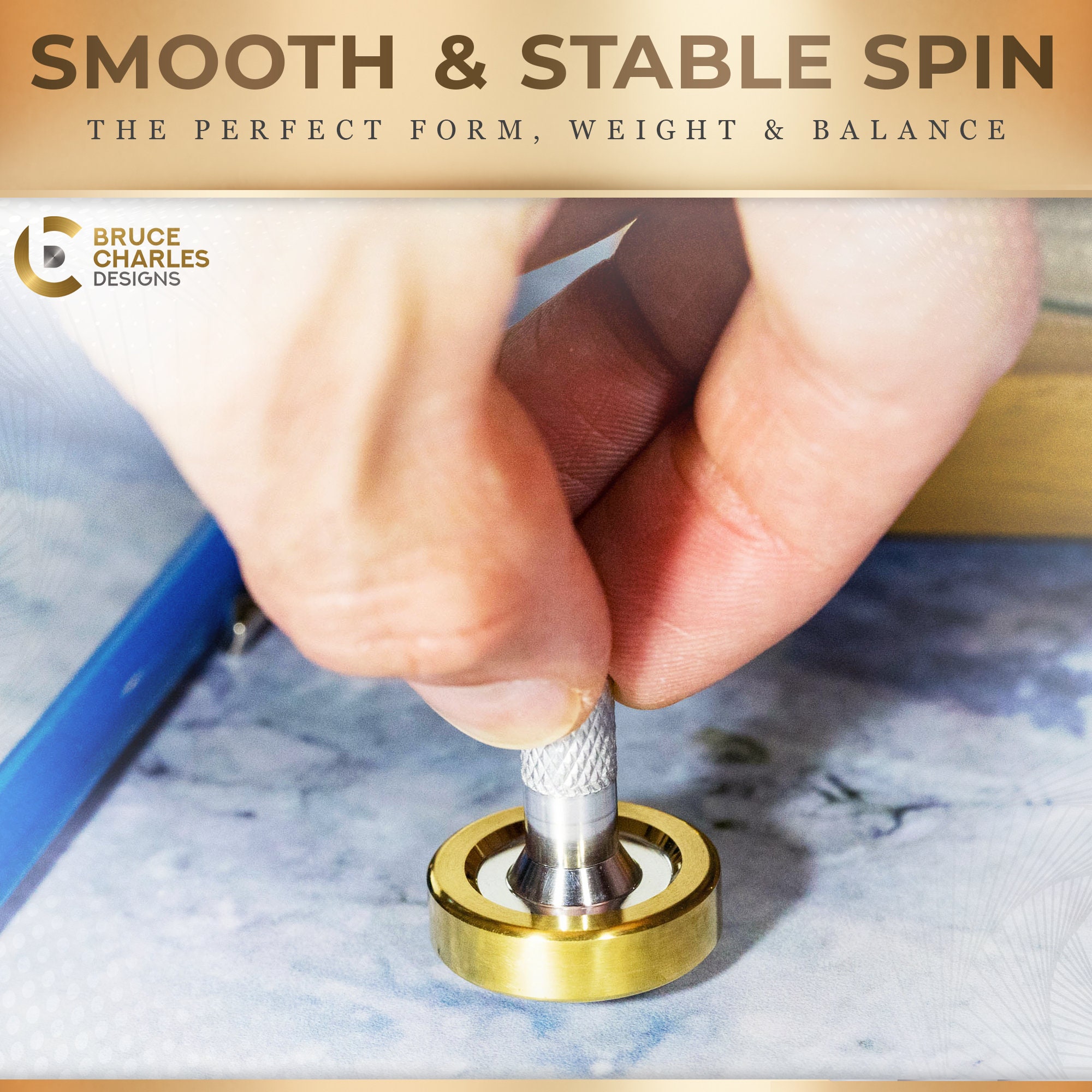 Fused Aluminum & Brass Spinning Top | 12+ Minute Spin | Precision Desk ...