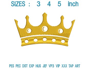 Crown Embroidery Design, Crown Embroidery Machine, Embroidery Crow ...