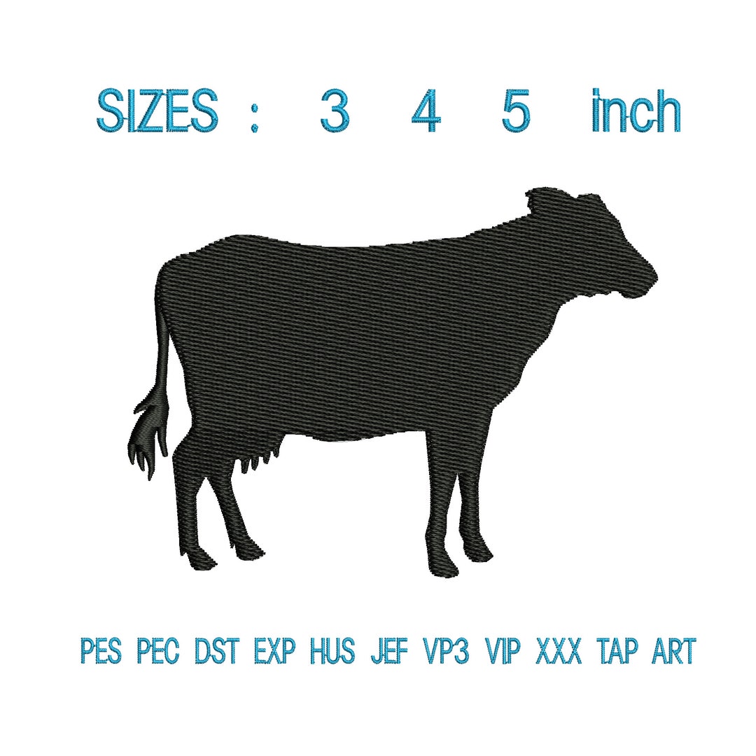 Cow Embroidery Design Cow Embroidery Design Embroidery Cow - Etsy