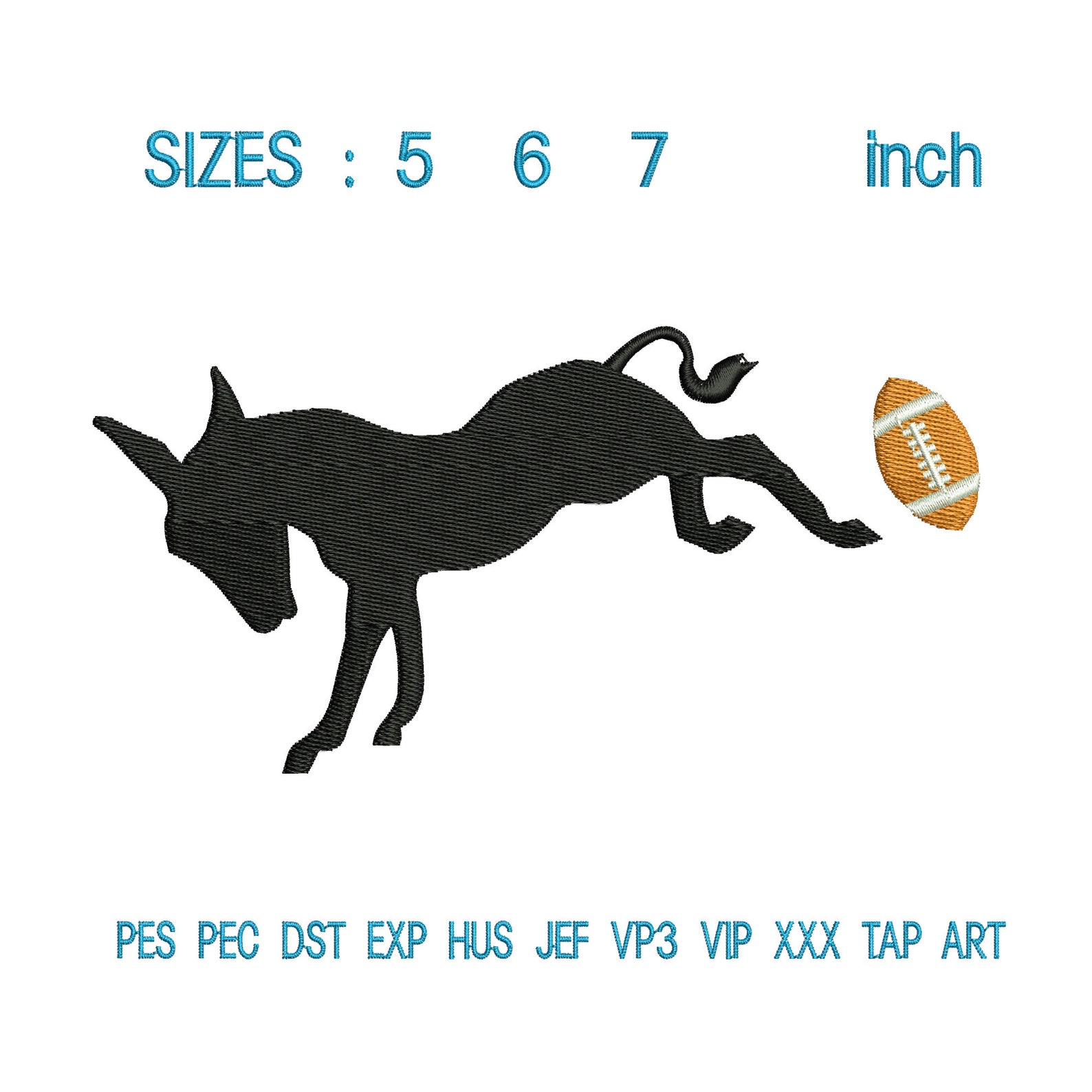 Donkey Kick Football Embroidery Design Donkey Kick Embroidery - Etsy