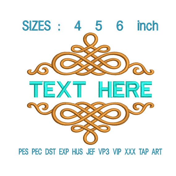 Calligraphy embroidery designs split Frame embroidery | Etsy