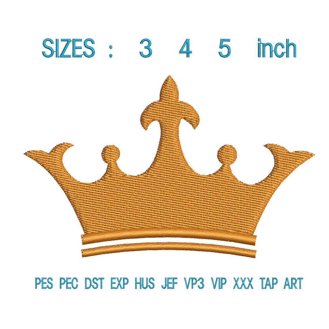 Crown Embroidery Design Crown Embroidery Machine Embroidery | Etsy