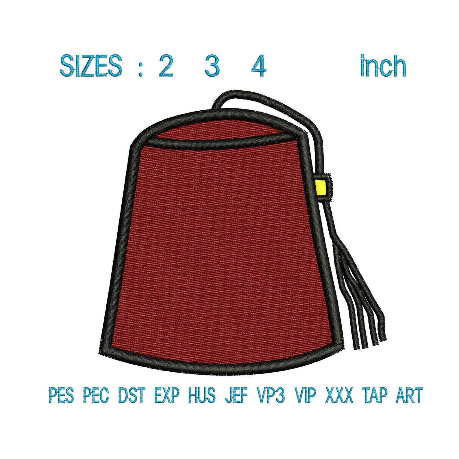 Tarboosh Embroidery Design Tarboosh Hat Embroidery Machine | Etsy