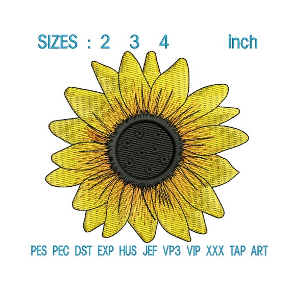 Sunflower Embroidery Designs Sunflower Embroidery File - Etsy
