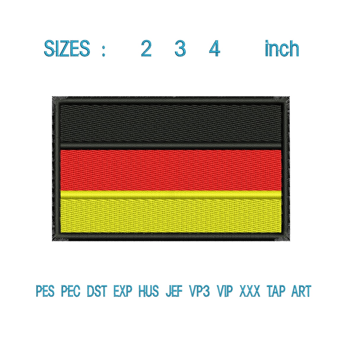 Germany Flag Embroidery Design German Flag Embroidery | Etsy