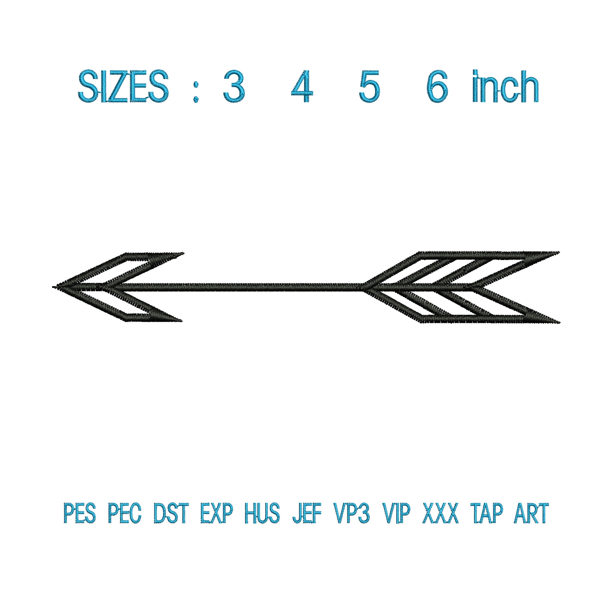 Arrow embroidery design arrow embroidery machine embroidery | Etsy