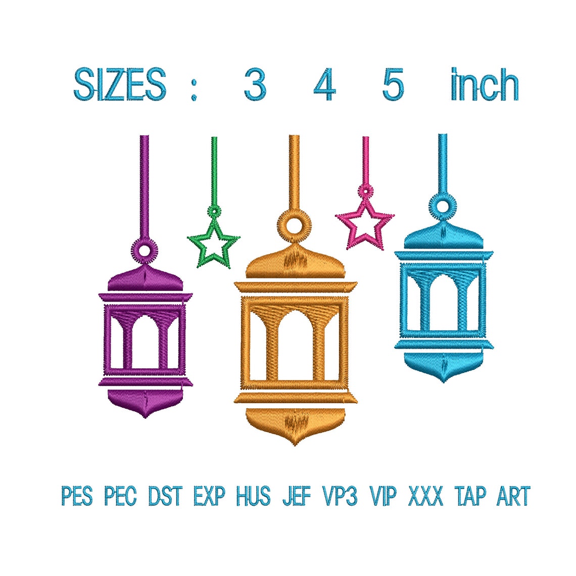 Lantern Embroidery Design فانوس Embroidery Machine | Etsy