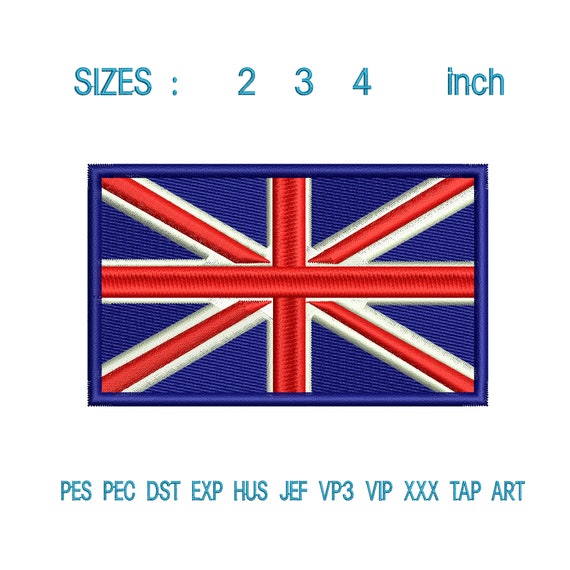 British Flag Embroidery Design United Kingdom Flag Embroidery - Etsy