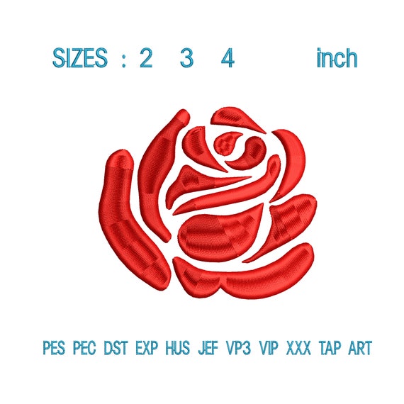 Rose Embroidery Design Rose Embroidery Machine Embroidery | Etsy